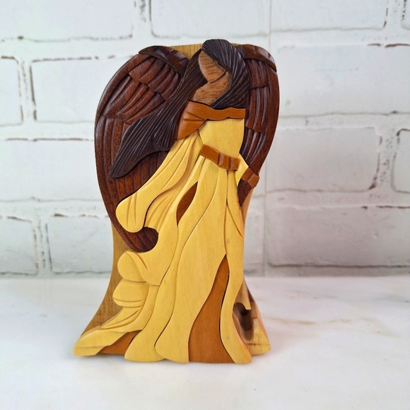 Carver Dan | Accents | Puzzle Box Handcrafted Angel By Carver Dan Read ...